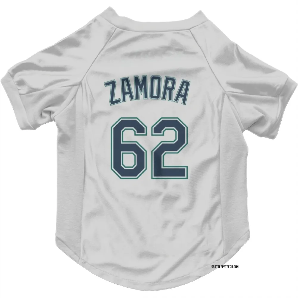 Seattle Mariners Daniel Zamora White Pet Jersey for Dog & Cat - Seattle ...